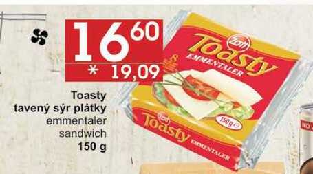 ARCHIV | Zott Toasty 150 g, tavený plátkový sýr - vybrané druhy v akci ...
