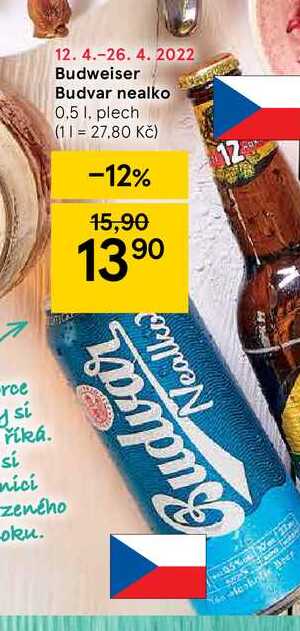 Budweiser Budvar nealko 0,5 1 v akci | AkcniCeny.cz