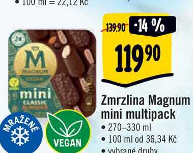 Zmrzlina Magnum mini multipack 270-330 ml v akci | AkcniCeny.cz