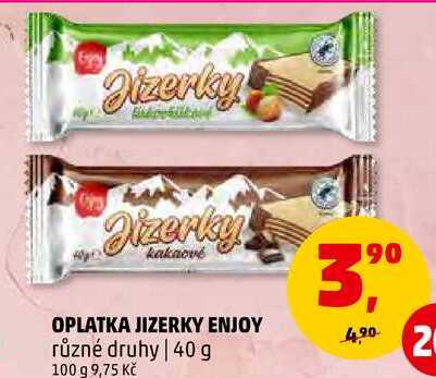 OPLATKA JIZERKY ENJOY, 40 g v akci | AkcniCeny.cz