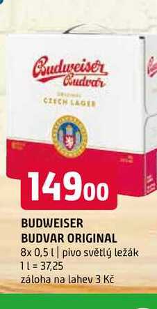 ARCHIV | BUDWEISER BUDVAR ORIGINAL, BUDVAR 33 6x 0,5 l v akci platné do ...