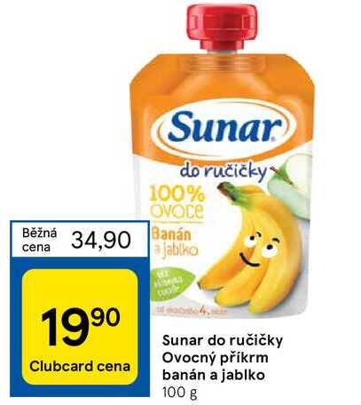 SUNAR Do ručičky nebo Cool ovocné pyré, 100 g, 110 g nebo 120 g v akci ...