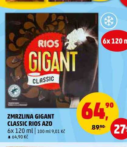 ARCHIV | SMETANOVÁ ZMRZLINA V OPLATCE RIOS, 200 ml v akci platné do: 12 ...