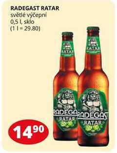 Radegast Ratar 0,5 l, plech v akci | AkcniCeny.cz