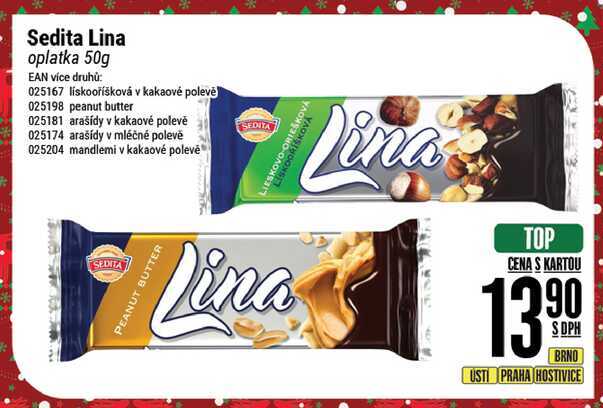 Sedita Lina různé druhy, 50 g v akci | AkcniCeny.cz