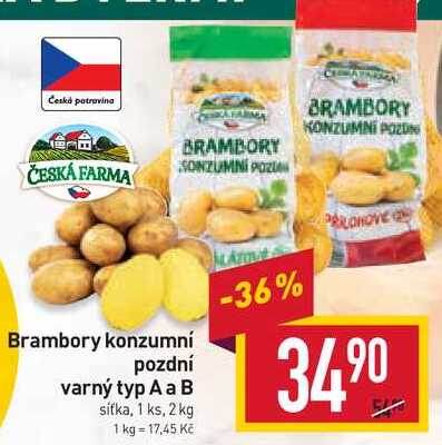 BRAMBORY KONZUMNÍ POZDNÍ balené, 5 kg v akci | AkcniCeny.cz