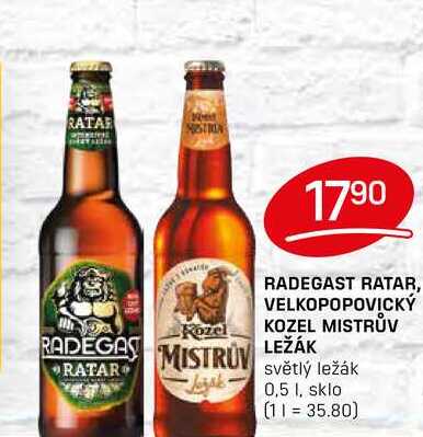 Radegast Ryze hořká 12 pivo světlý ležák 0,5l v akci | AkcniCeny.cz